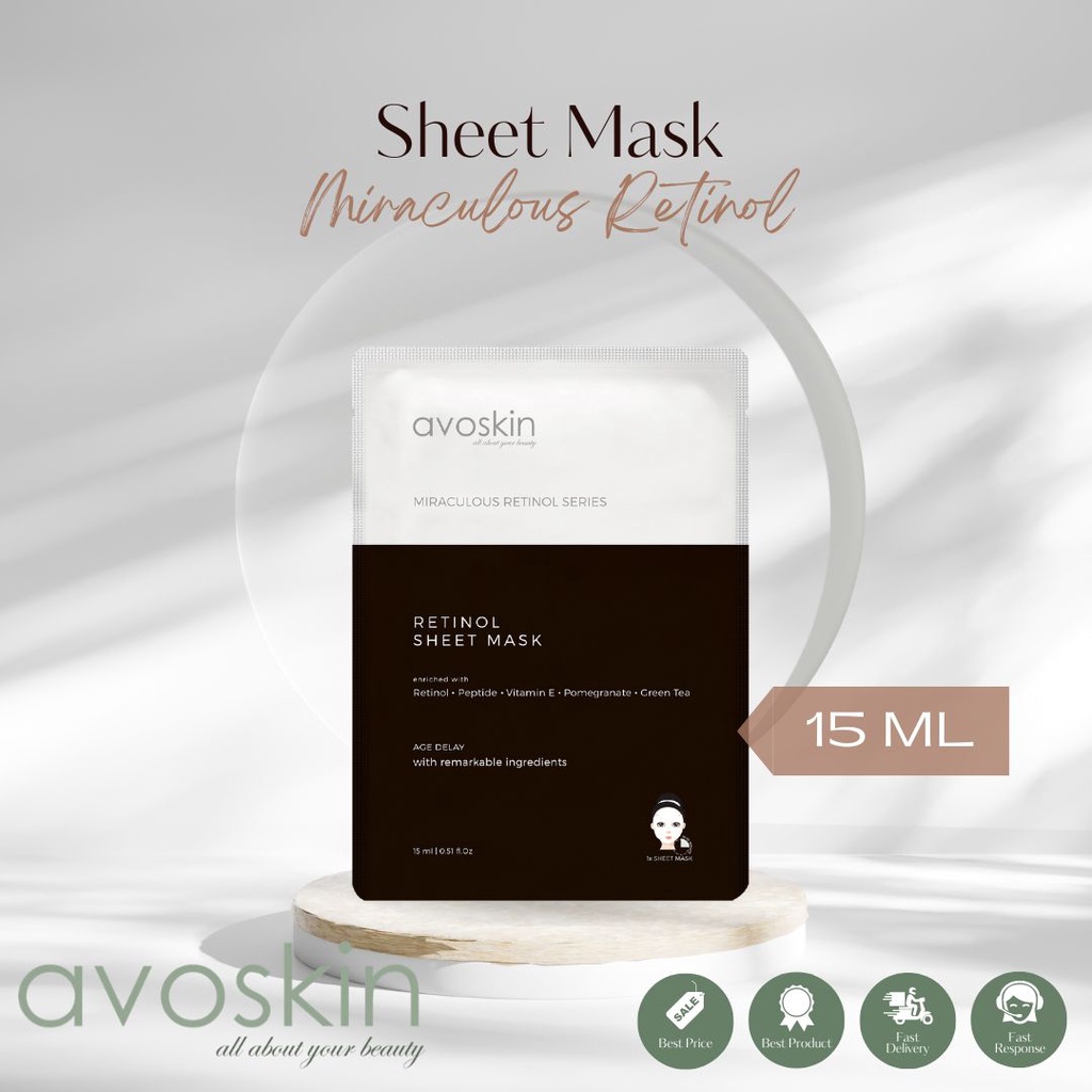 Jual Avoskin Sheet Mask Miraculous Retinol 15 ml | Shopee Indonesia