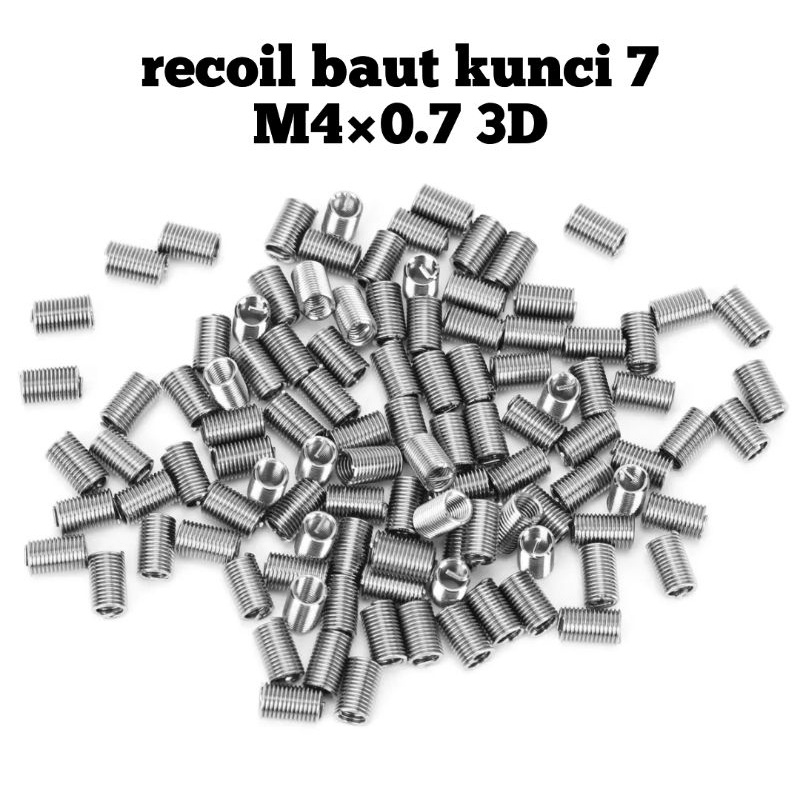 Jual Recoil Helicoil Repairt Drat Baut 7. M4×0.7 3D material per stainles steel | Shopee Indonesia