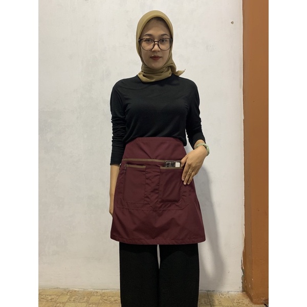Jual Apron Barista Masak Celemek Masak Apron Mini Celemek Setengah ...