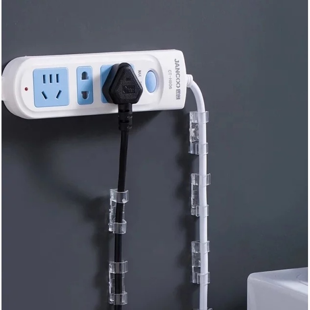 Jual Klip Kabel Organizer 20pcs Transparan Cable Clip Per Pack Pengikat ...