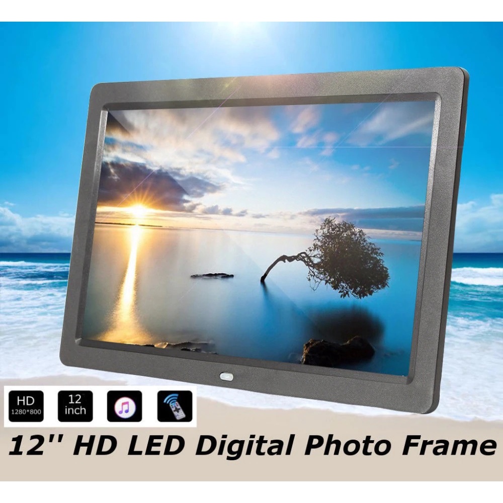 Jual 12 Inch HD Digital Photo Frame MP3 MP4 Movie Player -Digital Photo ...