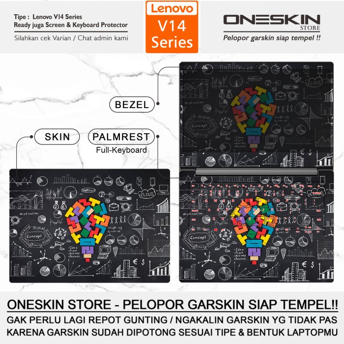 Jual Skin Garskin Stiker Laptop Lenovo V14 V15 Ada Are Iil Ikb Iwl Full ...