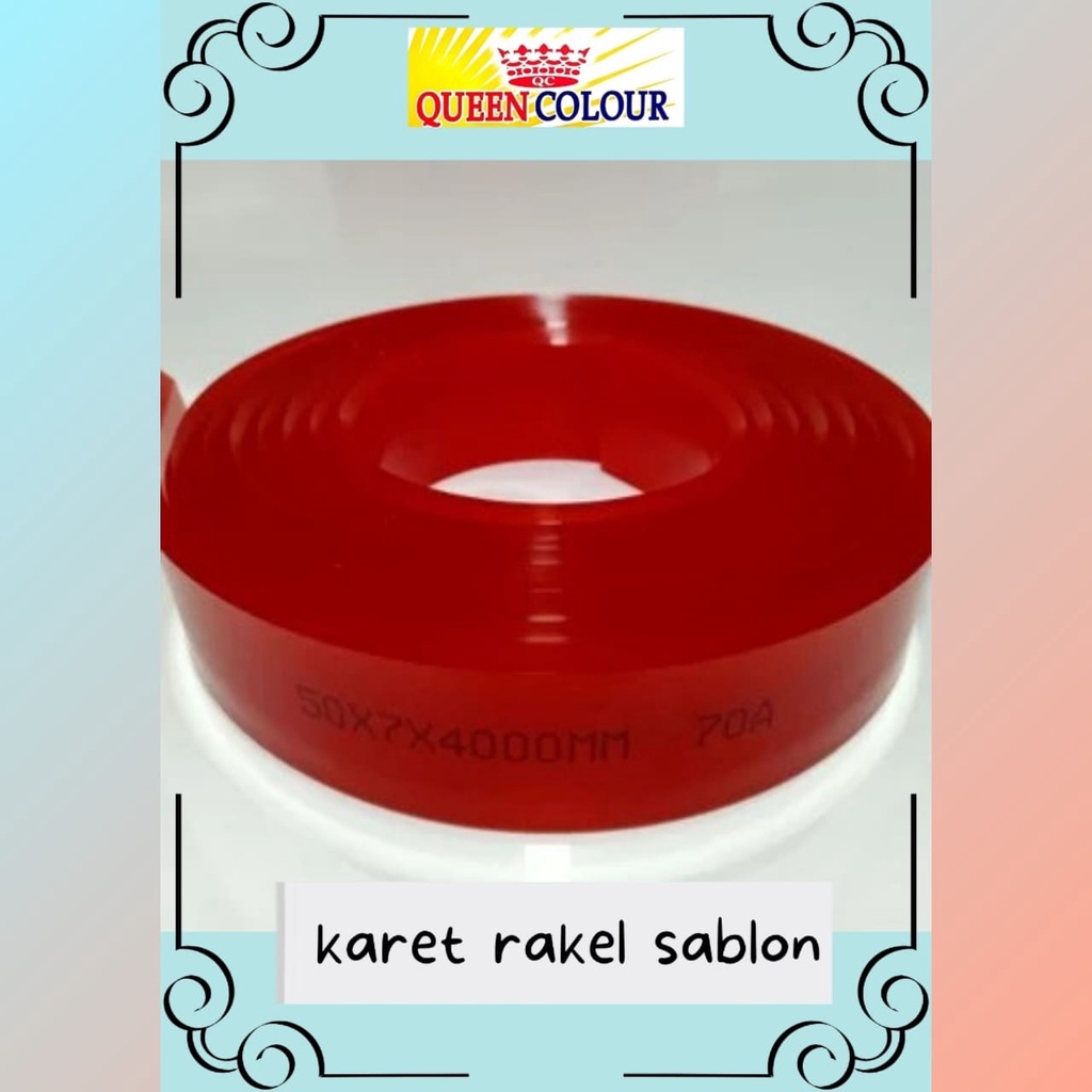 Jual Karet Rakel Lancip Sablon. Harga yang tercantum per cm | Shopee ...