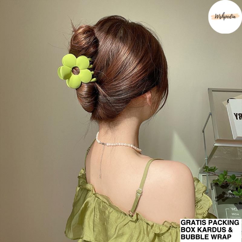 Jual jedai bunga doff ukuran medium jepitan rambut cepol salon jepit ...