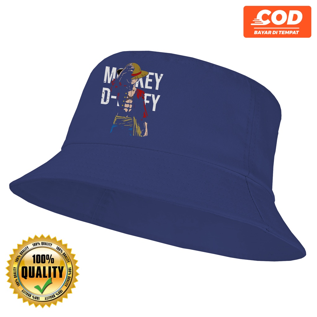Jual Topi bucket hat one piece monkey d. luffy premium bucket hat ...