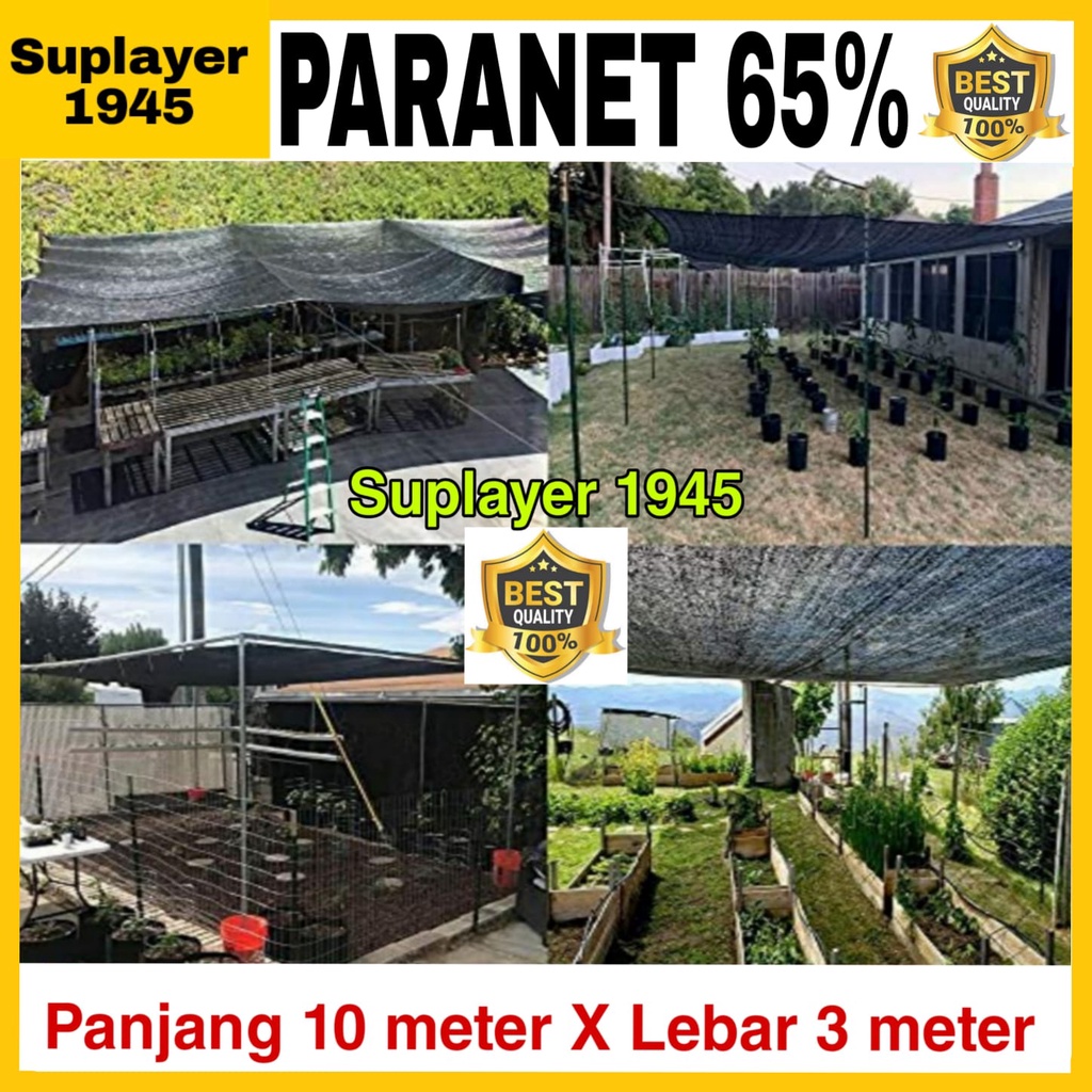 Jual Paranet 65% ( Panjang 10 meter x Lebar 3 meter ) peneduh Anti UV ...