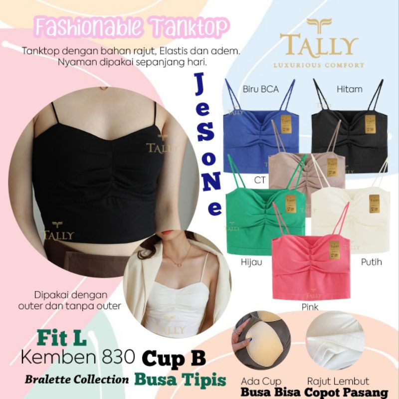 Jual Tally 830 Bra Kemben Bralette Tanktop Tanpa Kawat Fit L | Shopee ...