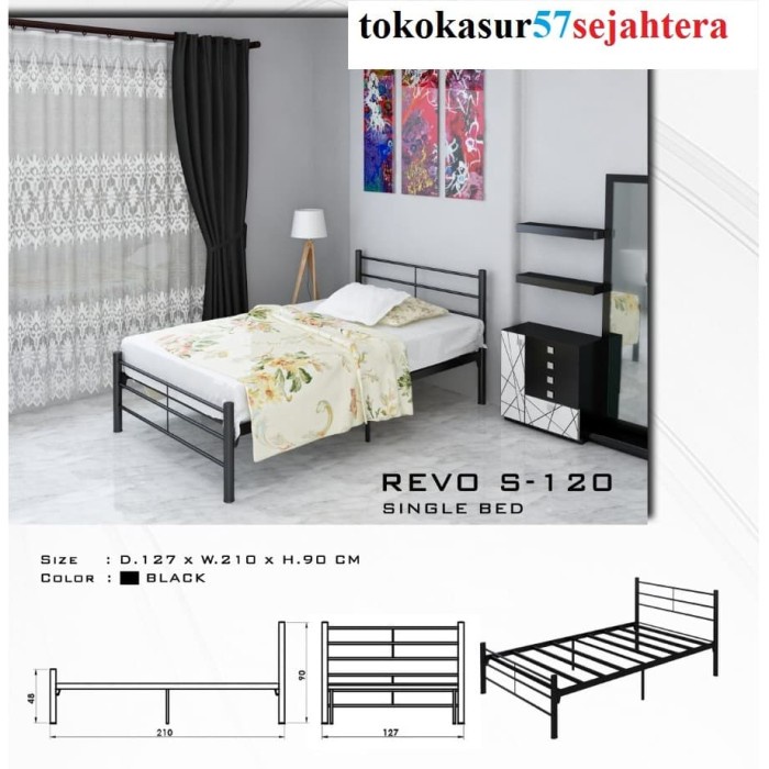 Jual Rangka Ranjang Ranjang Besi Orbitrend Type Revo S-120 Uk. 120X200 ...
