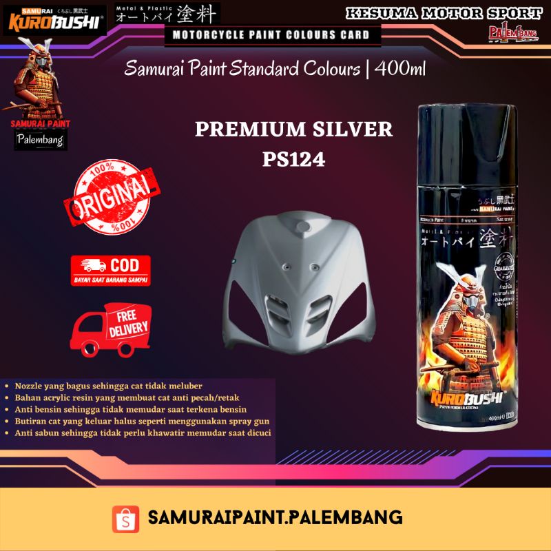 Jual Cat Pilok Pilox Cat Semprot Body Motor SamuraiPaint Silver #PS124 ...