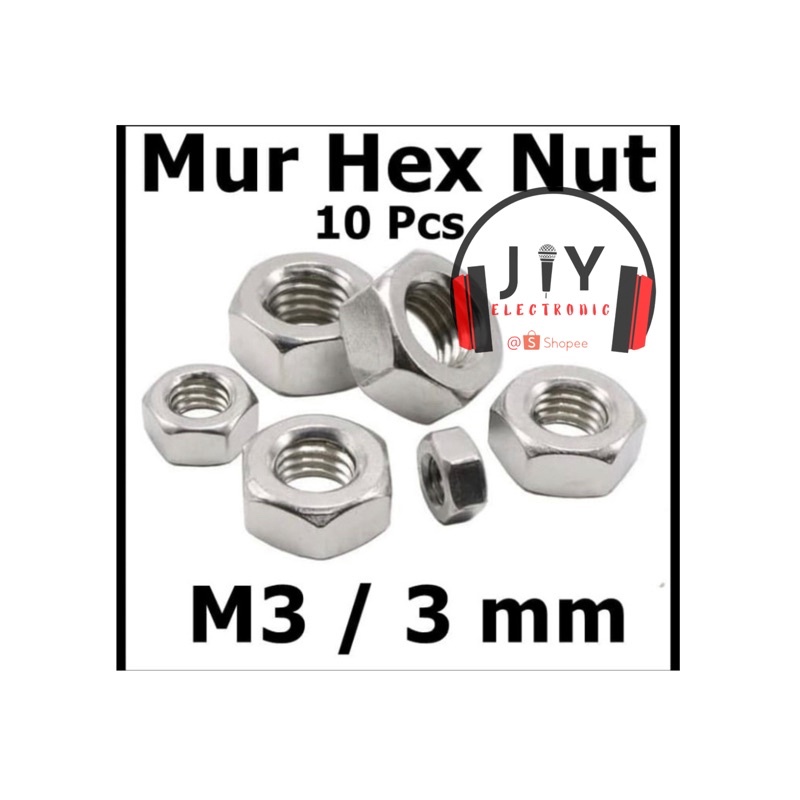 Jual Mur JP M3 (10 pcs) | Shopee Indonesia