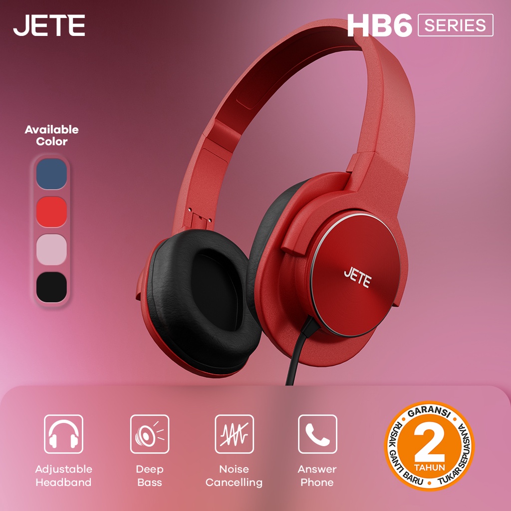 Jual Jete Headset Headphone Jete HB6 Powerfull Bass | Shopee Indonesia