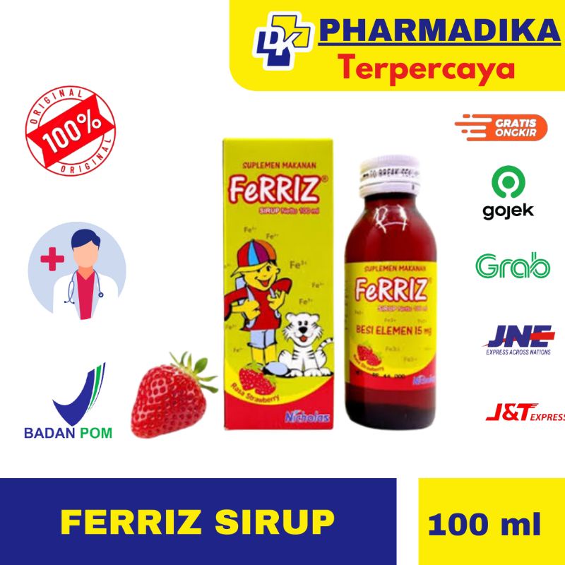 Jual FERRIZ SIRUP 100 ML PENUHI ZAT BESI PADA ANAK | Shopee Indonesia