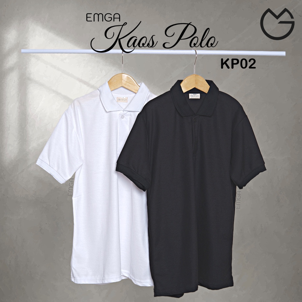Jual Emga KP02 Kaos Polo Simple Polo Shirt Kaos Kerah Pria Polo Polos ...