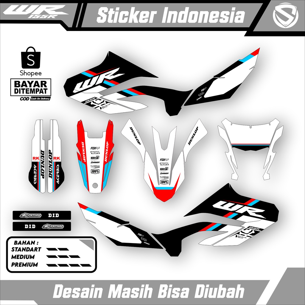 Jual STICKER DECAL Trail WR STRIPING full body design simpel elegan ...