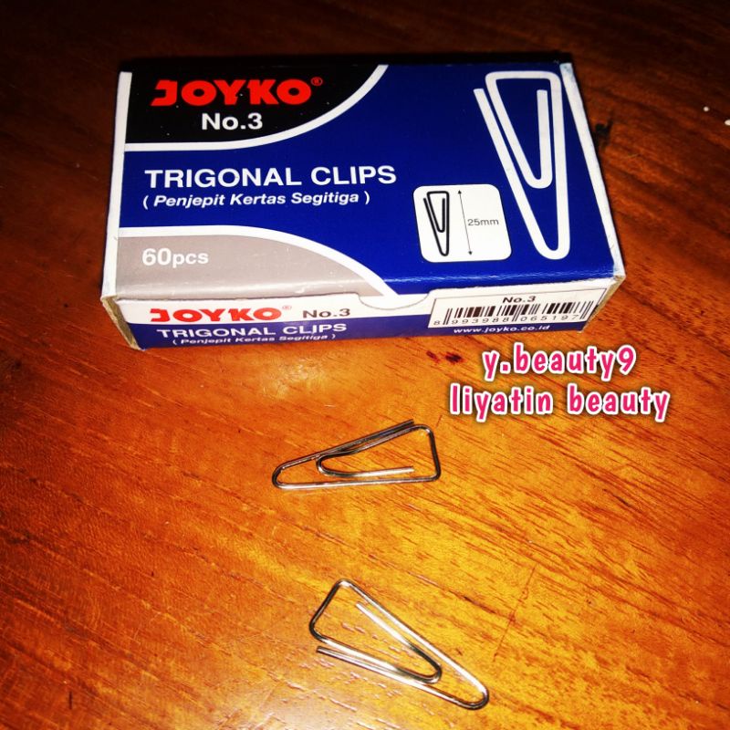 Jual Penjepit Kertas Segitiga / Paper Clip Trigonal / Paper Clip ...