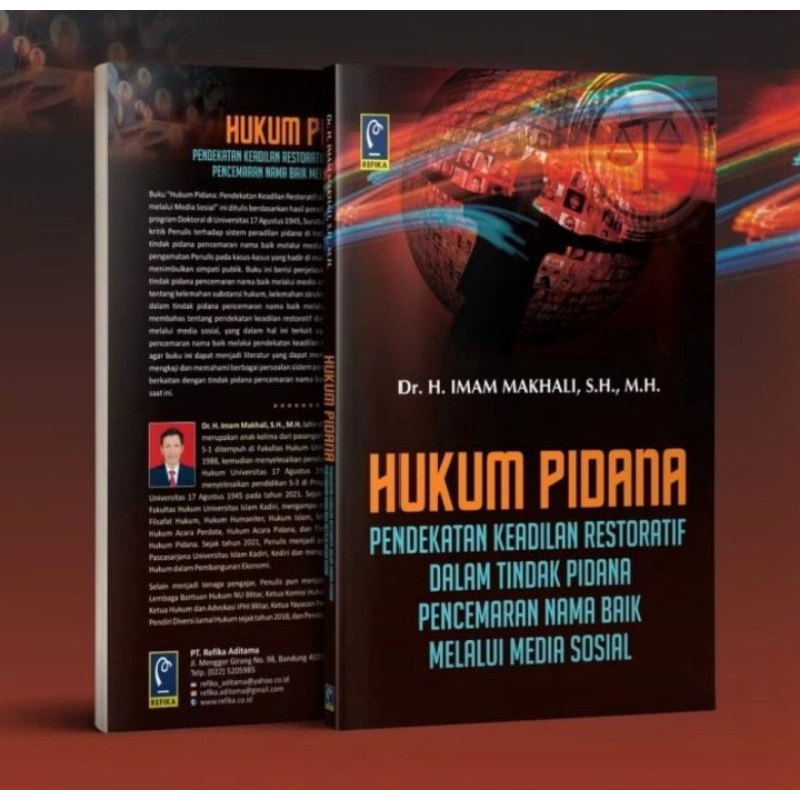 Jual BUKU HUKUM PIDANA PENDEKATAN KEADILAN RESTORATIF, DALAM TINDAK PIDANA PENCEMARAN NAMA BAIK ...