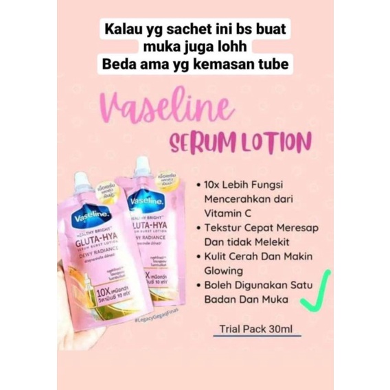 Jual Vaseline ORI thailand sachet | Shopee Indonesia