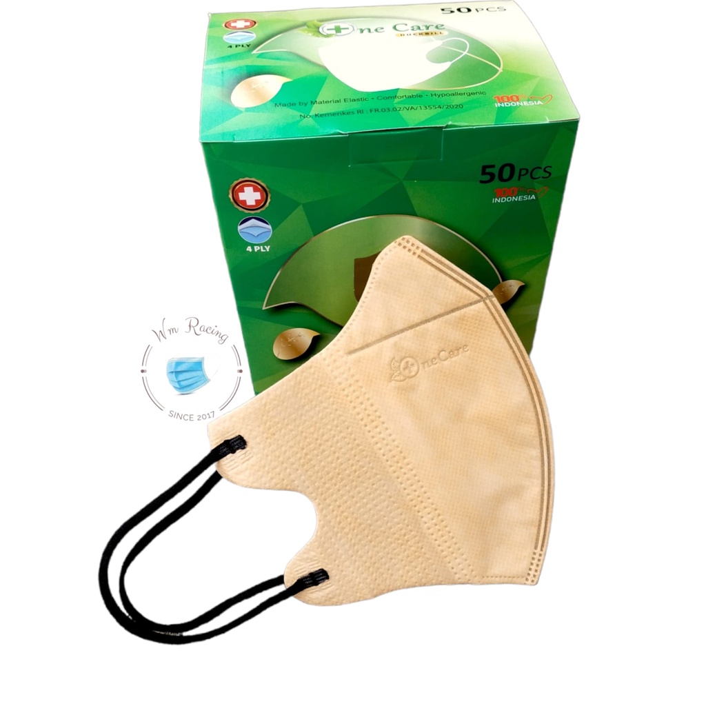 Jual Masker Duckbill Dewasa Earloop 4ply OneCare Premium Quality Isi 50pcs Izin Kemenkes Terbaru ...