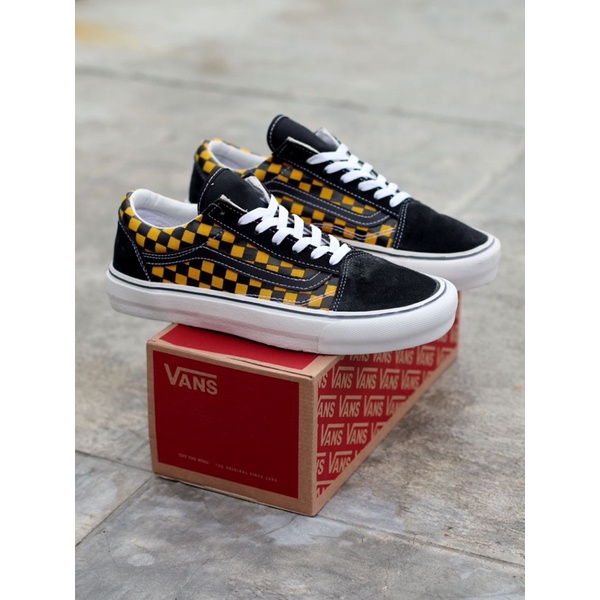 Jual Vans OS Checkerboard Yellow | Shopee Indonesia