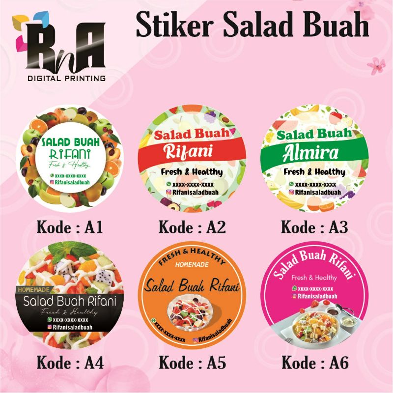 Jual Stiker Label Salad Buah | Shopee Indonesia