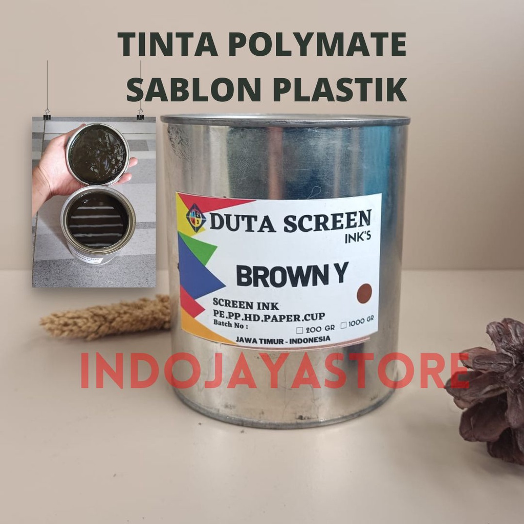Jual TINTA SABLON PLASTIK COKLAT-BROWN Y-DUTA SCREEN 1KG | Shopee Indonesia