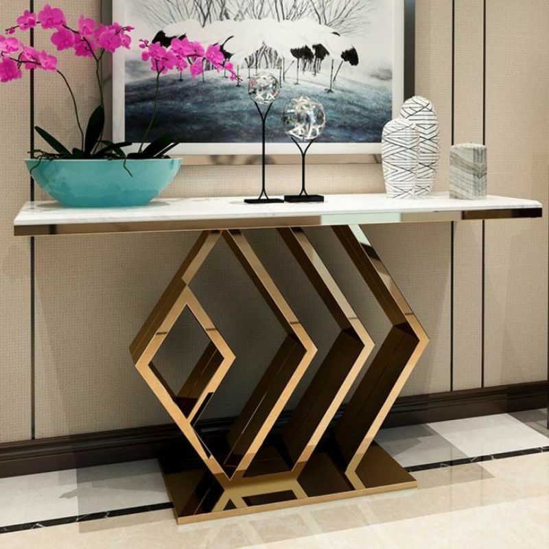 Jual Console Table Marble Besi Meja Konsol Besi Marmer | Shopee Indonesia