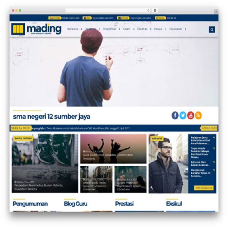Jual TEMPLATE WEB SEKOLAH MADING PRO RESPONSIVE + CUSTOM ELEMENTOR ...