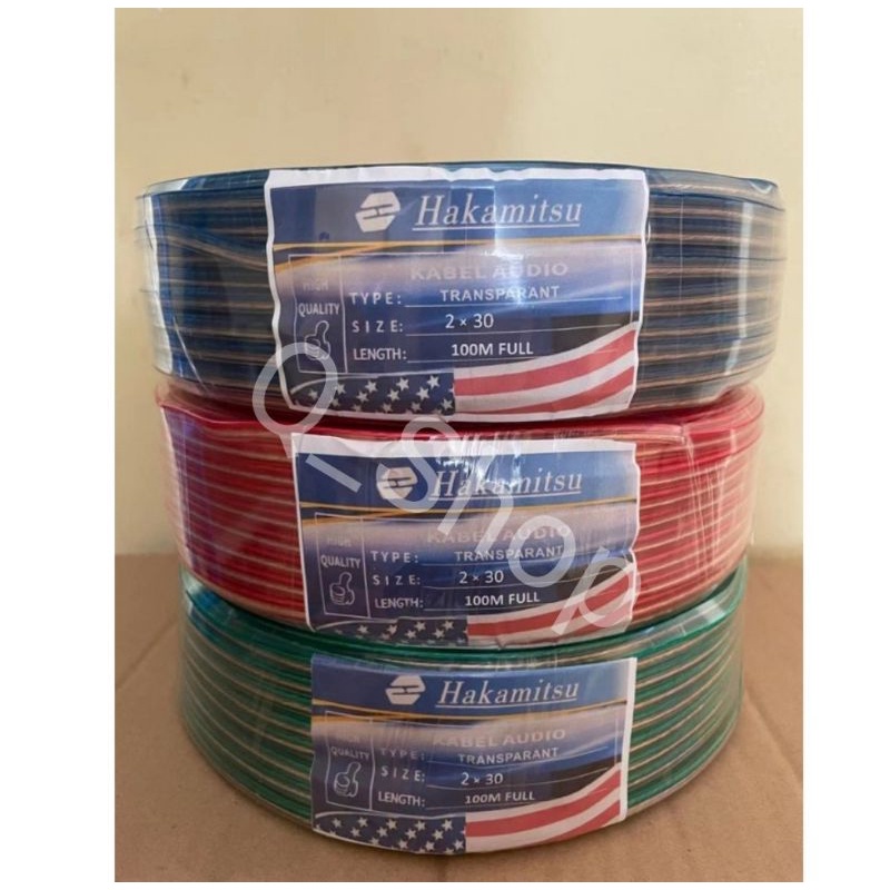 Jual Kabel Transparan HAKAMITSU 2x30, 100 Meter Full ( Kabel Serat ...