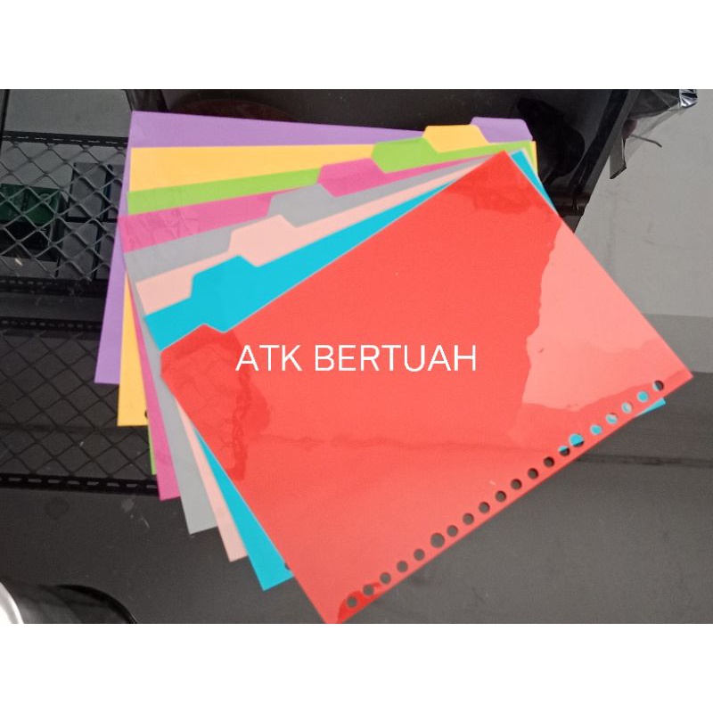 Jual PLAIN BINDER DEVIDER PLASTIC LOOSE LEAF PEMBATAS FILE PLASTIK ...