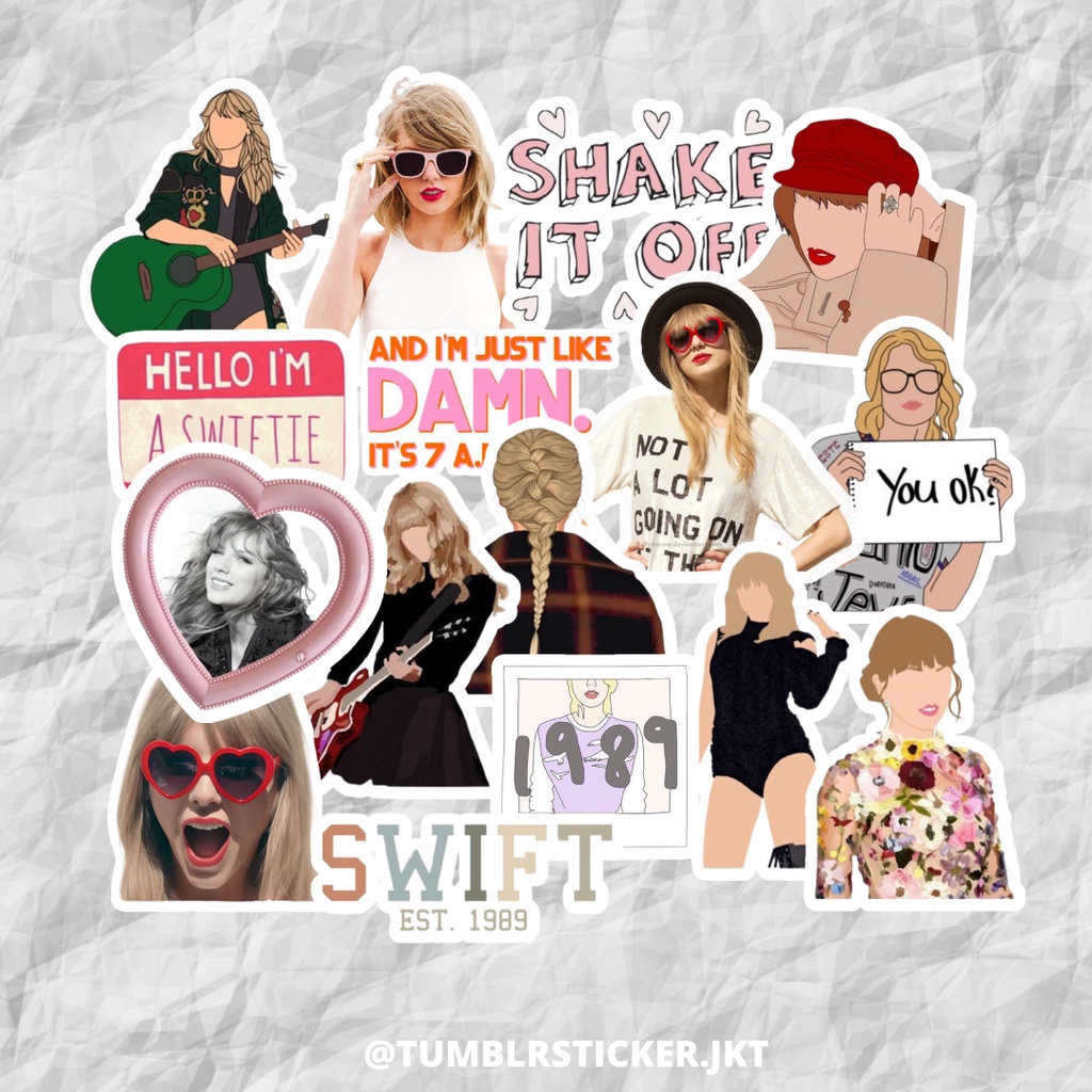 Jual STICKER TUMBLR TAYLOR SWIFT PACK | STICKER AESTHETIC LAPTOP ...