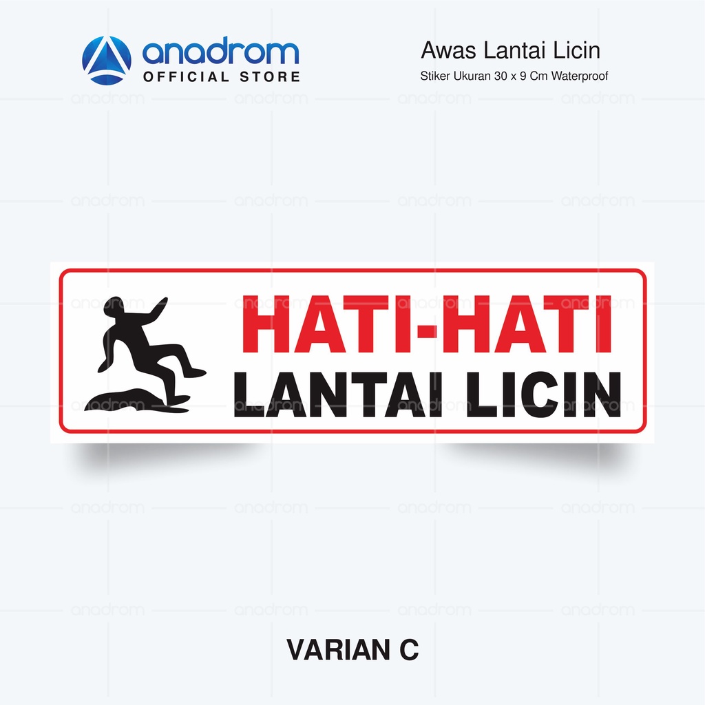 Jual Stiker Awas Lantai Licin I Size 30x9 Cm I Anadrom 3202 | Shopee ...