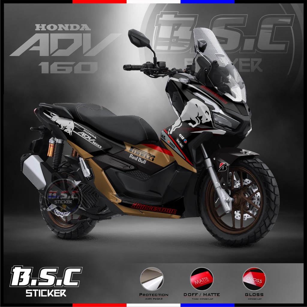 Jual Sticker Decal FULL BODY All ADV 160 Motif RB Black | Shopee Indonesia