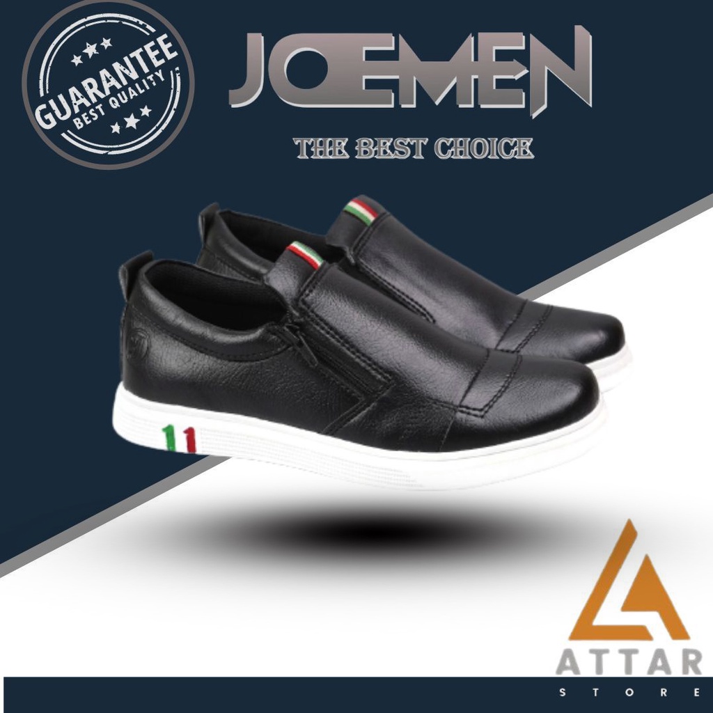 Jual Sepatu Shoes Spatu Sneakers Kulit Casual Slip On Kerja Santai ...
