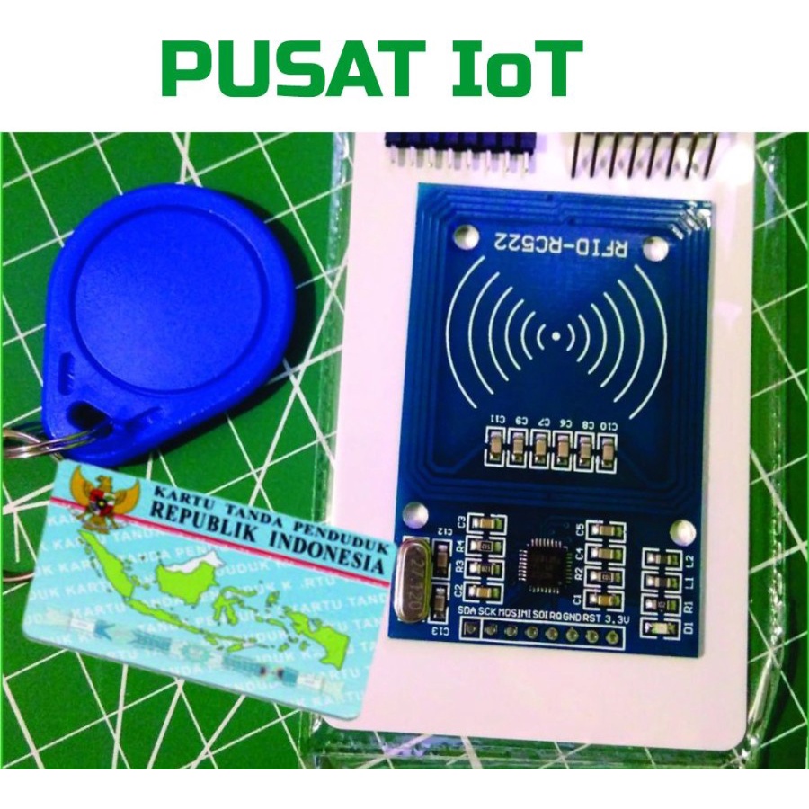 Jual RFID Reader RC522 SUPPORT EKTP 13.56 MHz Arduino NodeMCU | Shopee ...