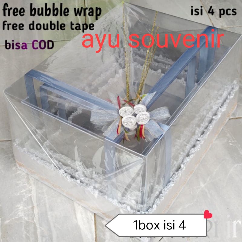 Jual kotak box hantaran seserahan baki lamaran perhikahan 1box isi 4 ...