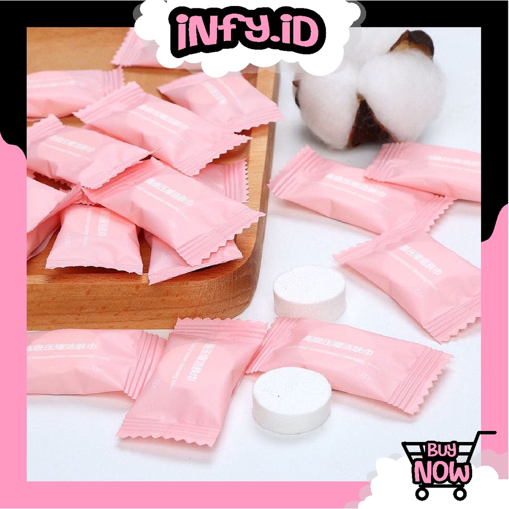 Jual INFY - Handuk Mini Kompress Travelling Tissue Handuk Portable ...