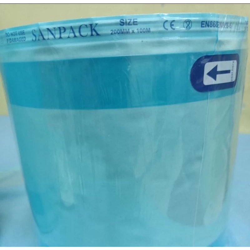 Jual Plastik Sterilisasi steam sanpack ukuran 200 mm x 100 m | Shopee ...