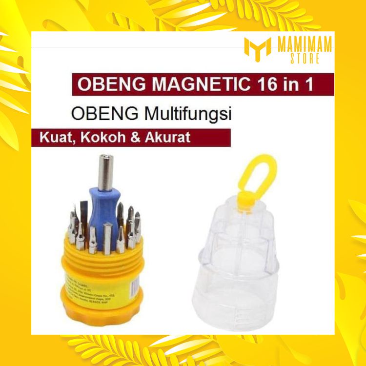 Jual Obeng Set 16in1 Magnetic Toolkit Screwdriver mini kepala magnet ...