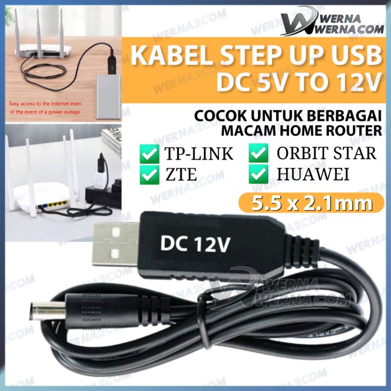 Jual Kabel Step up USB 5V to 12V DC Converter Adapter for Modem Home ...