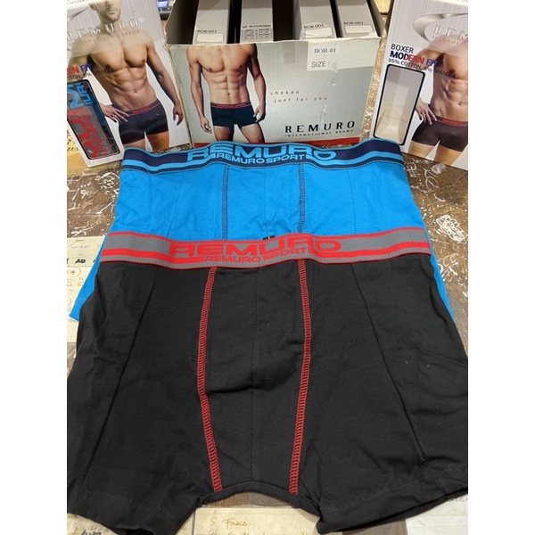 Jual (2pcs) celana dalam boxer pria remuro BOR-01 | Shopee Indonesia