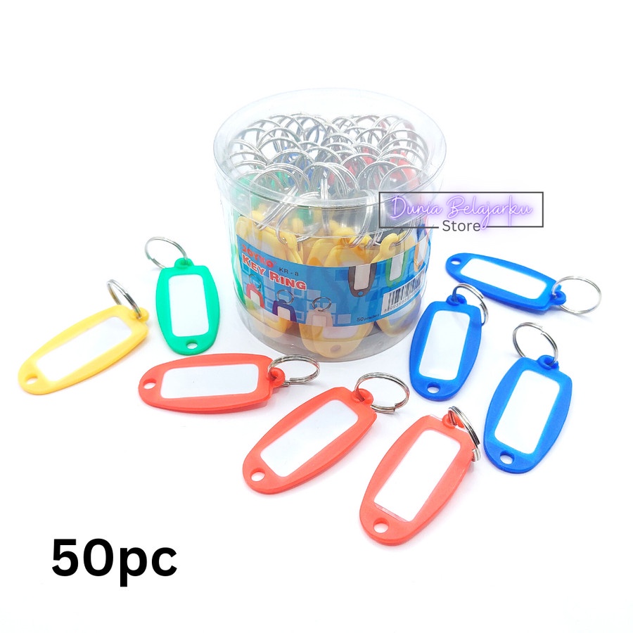Jual Gantungan Kunci Joyko KR8 Isi 50pc Key RIng Label Nama Key Chain ...