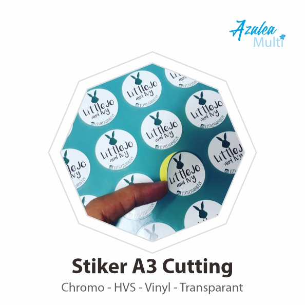 Jual Cetak Stiker Custom A3 + Cutting Kiss Cut / Chromo/ Vinyl ...