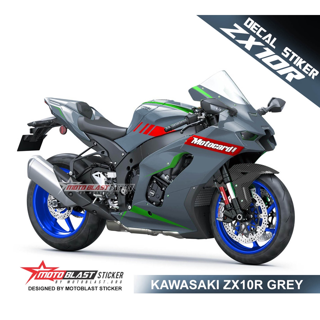 Jual Decal stiker ZX10R Grey Fullbody Motoblast | Shopee Indonesia