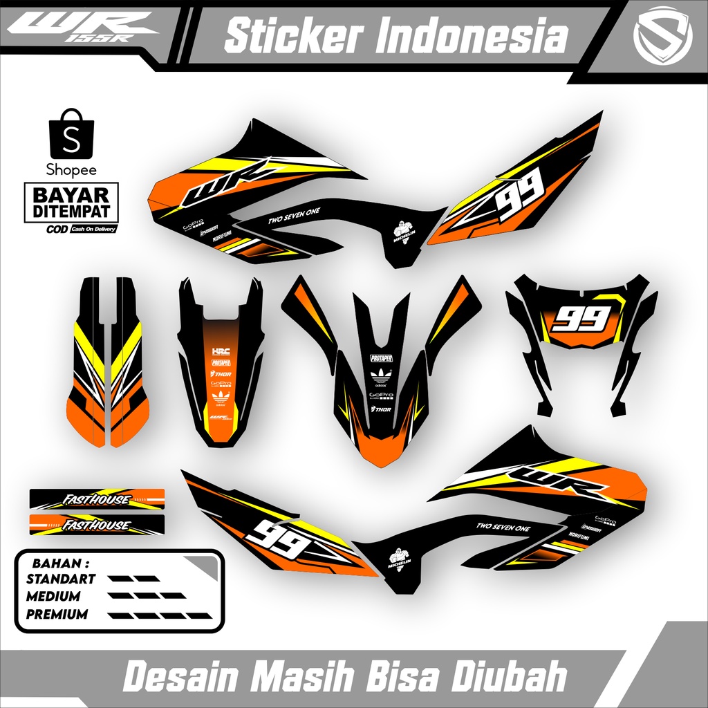 Jual STICKER DECAL Trail WR STRIPING full body design simpel elegan ...