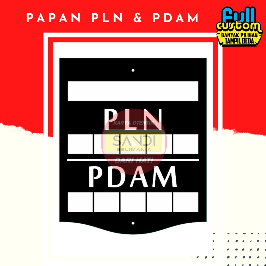 Jual PAPAN PDAM & PLN | PAPAN CUSTOM AKRILIK | Shopee Indonesia