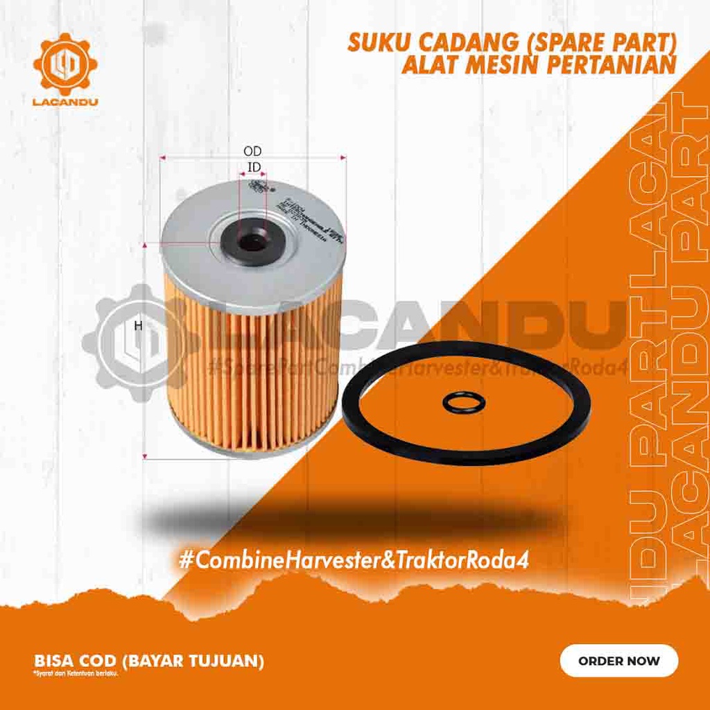 Jual SARINGAN SOLAR (ELEMENT, FUEL FILTER) 41650-550800 YANMAR AW70 ...
