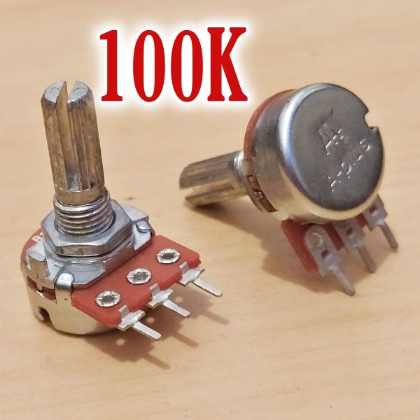 Jual 5Pcs potensio mono 100k potensiometer 100 k kilo meter ohm ...