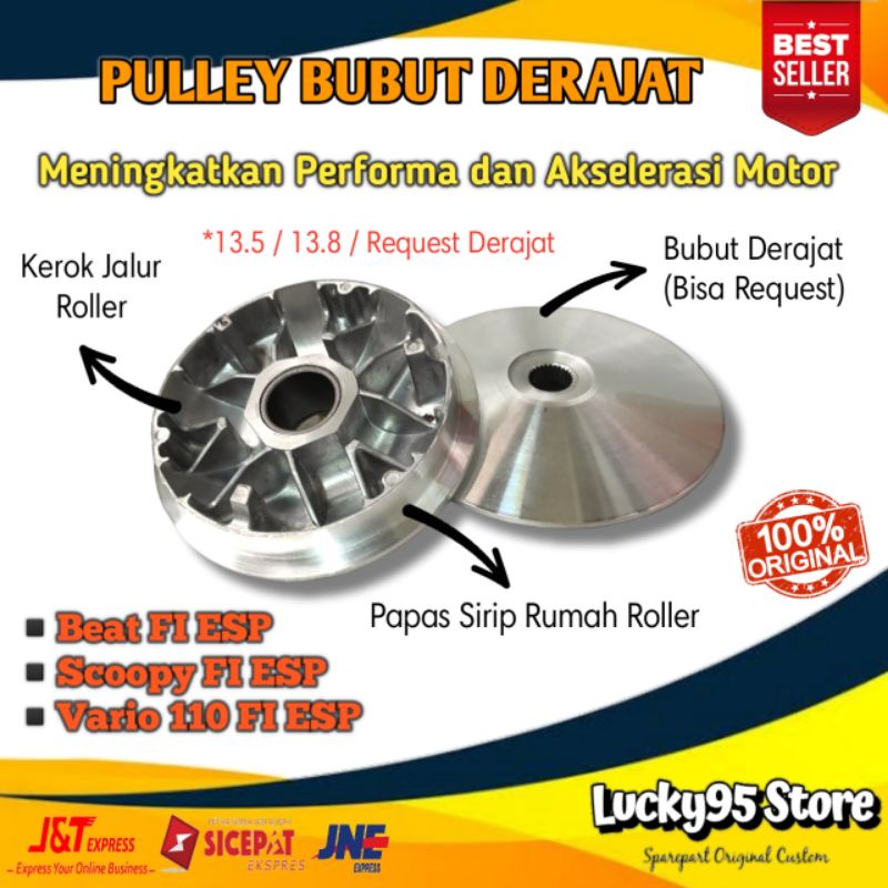 Jual PULLEY PULI RUMAH ROLLER CUSTOM PULY BEAT SCOOPY INJEKSI FI ESP ...