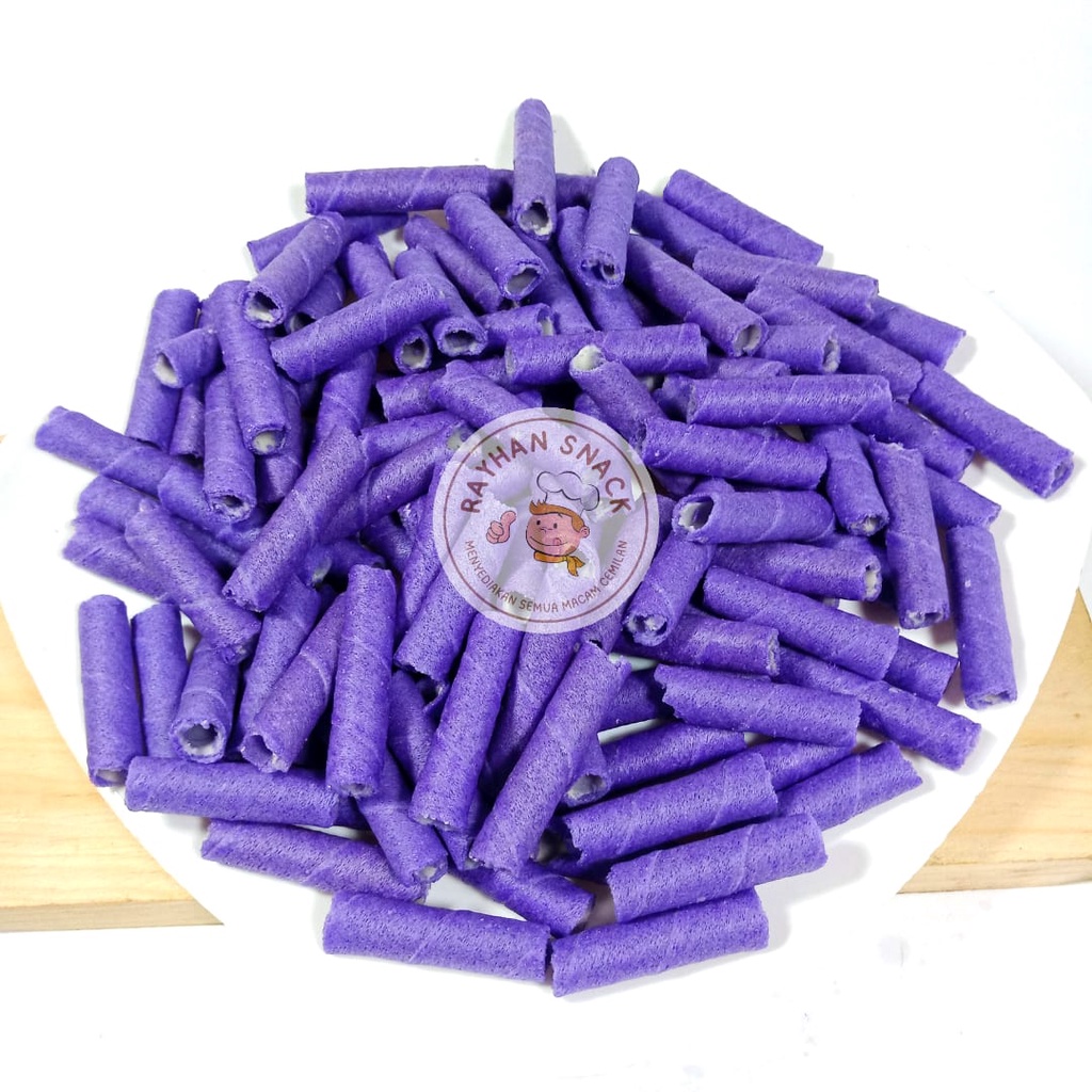 Jual Wafer Roll Astor Mini Blueberry 250gr Wafer Stick Roll Kiloan Enak ...