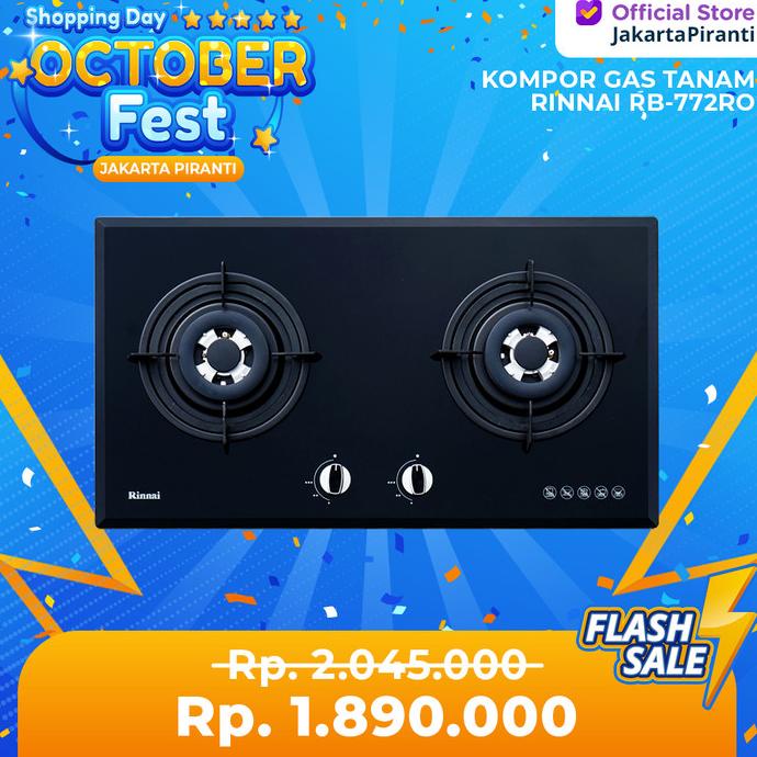 Jual Built-in Gas Hob Kompor Gas Tanam 2 Tungku Rinnai RB-772 RO (G) | Shopee Indonesia